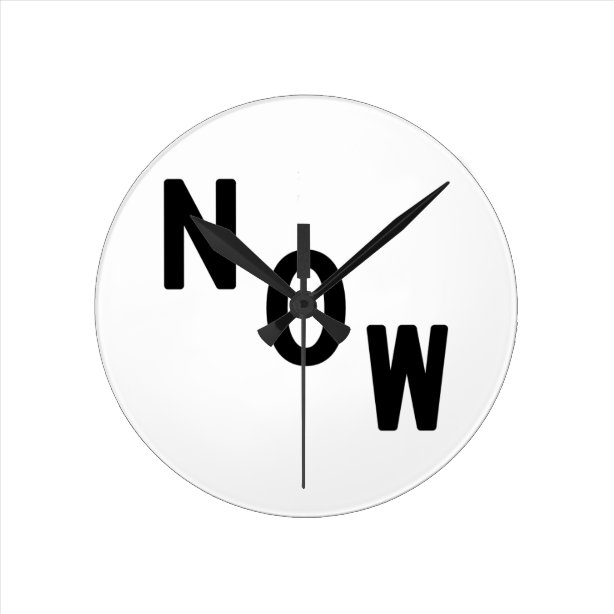 Now Wall Clocks | Zazzle
