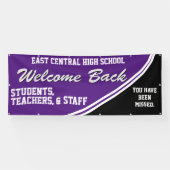 Custome Purple Welcome Back to School Banner | Zazzle