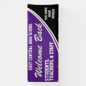 Custome Purple Welcome Back to School Banner | Zazzle