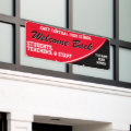Custome Red Welcome Back to School Banner | Zazzle
