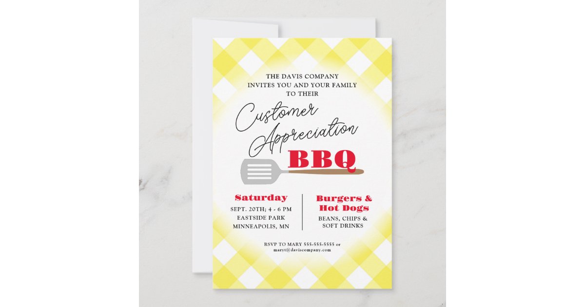 Customer Appreciation BBQ Grilling Event Invitation | Zazzle