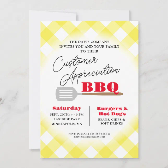 Customer Appreciation BBQ Grilling Event Invitation | Zazzle