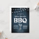 Customer Appreciation BBQ Rustic Blue Invitation | Zazzle