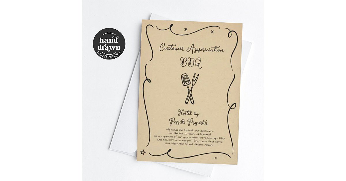 Customer Appreciation Business BBQ Party Invitation | Zazzle