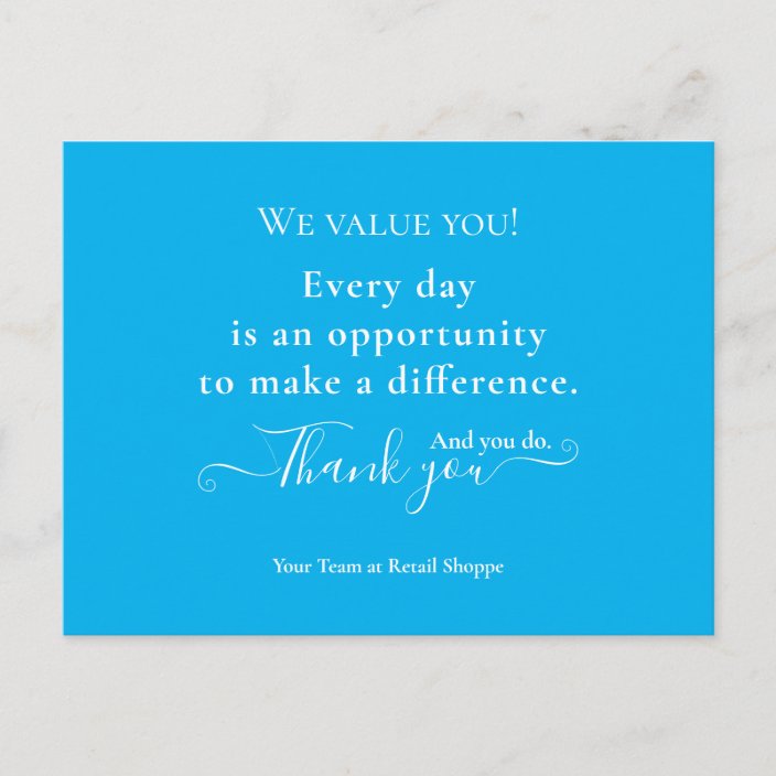 Customer Appreciation Business Thank You Postcard | Zazzle.com