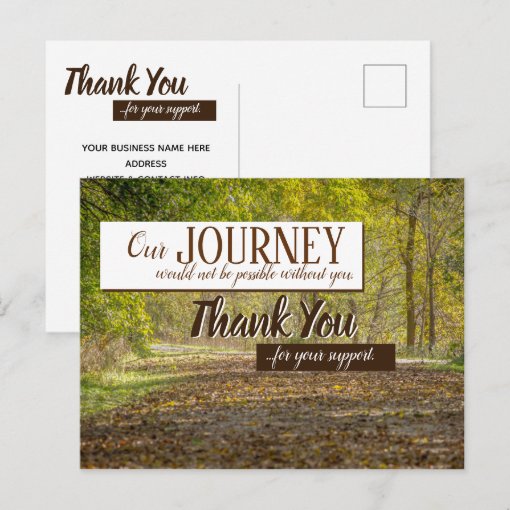 Customer Appreciation Postcard - Business Journey | Zazzle