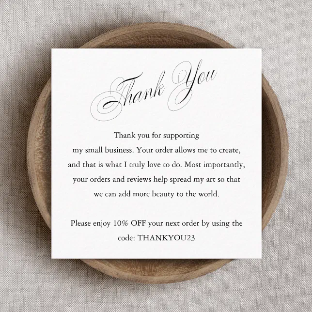 Customer Appreciation Thank You Coupon Discount B Square Business Card ...