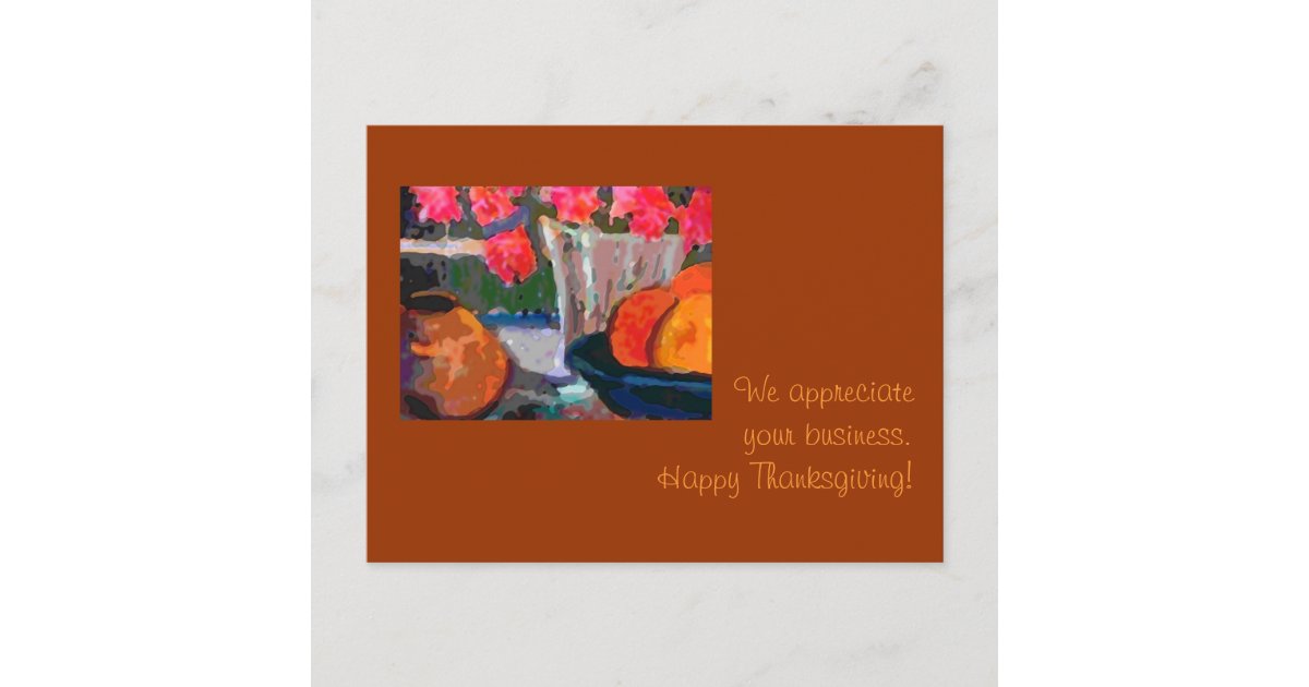 Customer appreciation Thanksgiving Card | Zazzle