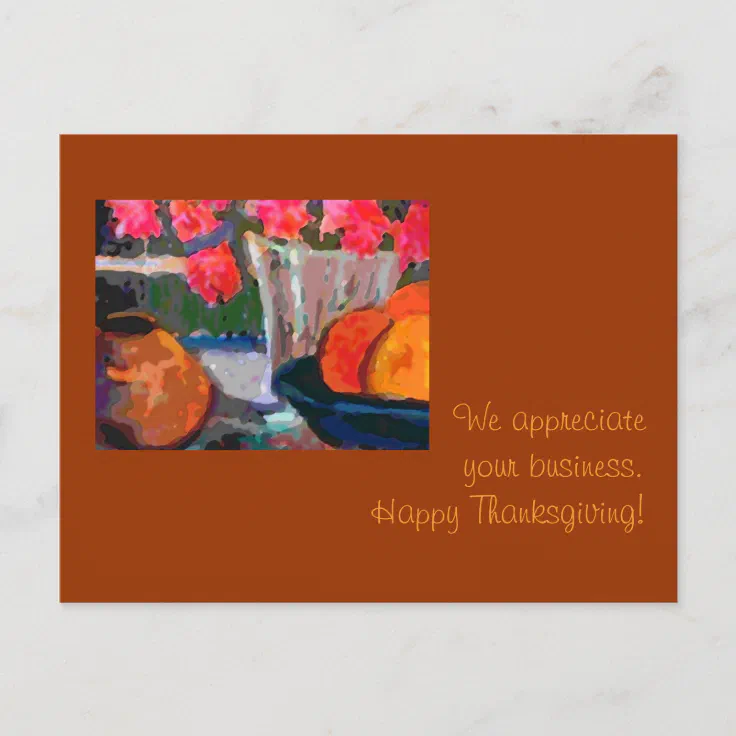 Customer appreciation Thanksgiving Card | Zazzle