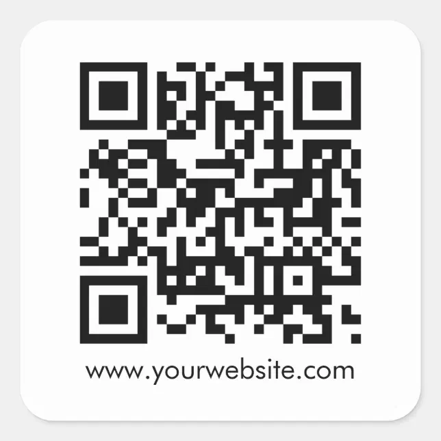 Customer Business QR Code Modern Simple Template Square Sticker | Zazzle