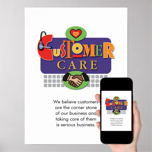 “Customer Care” Poster | Zazzle