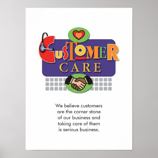 “Customer Care” Poster | Zazzle.com