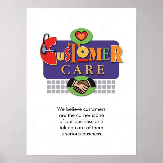 “Customer Care” Poster | Zazzle