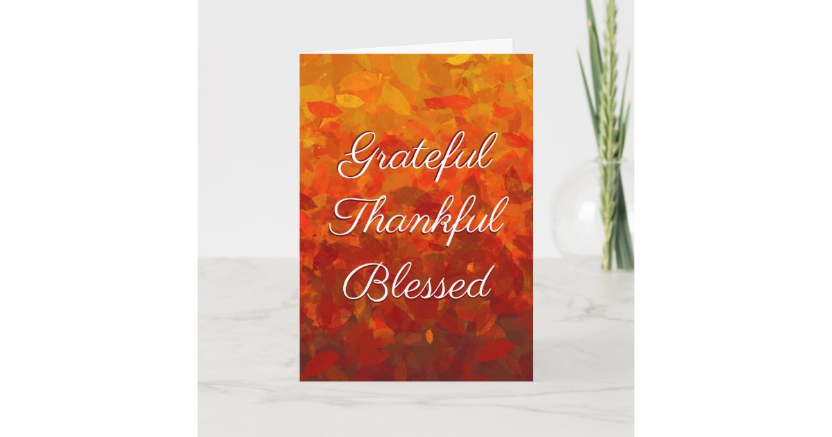 Customer|Employee Autumn Fall Leaves Thanksgiving Card | Zazzle