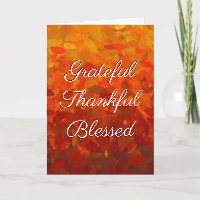 Customer|Employee Autumn Fall Leaves Thanksgiving Card | Zazzle