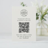 Customer Feedback | QR Code Business Rating Gray Enclosure Card | Zazzle