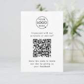 Customer Feedback | QR Code Business Review Enclosure Card | Zazzle