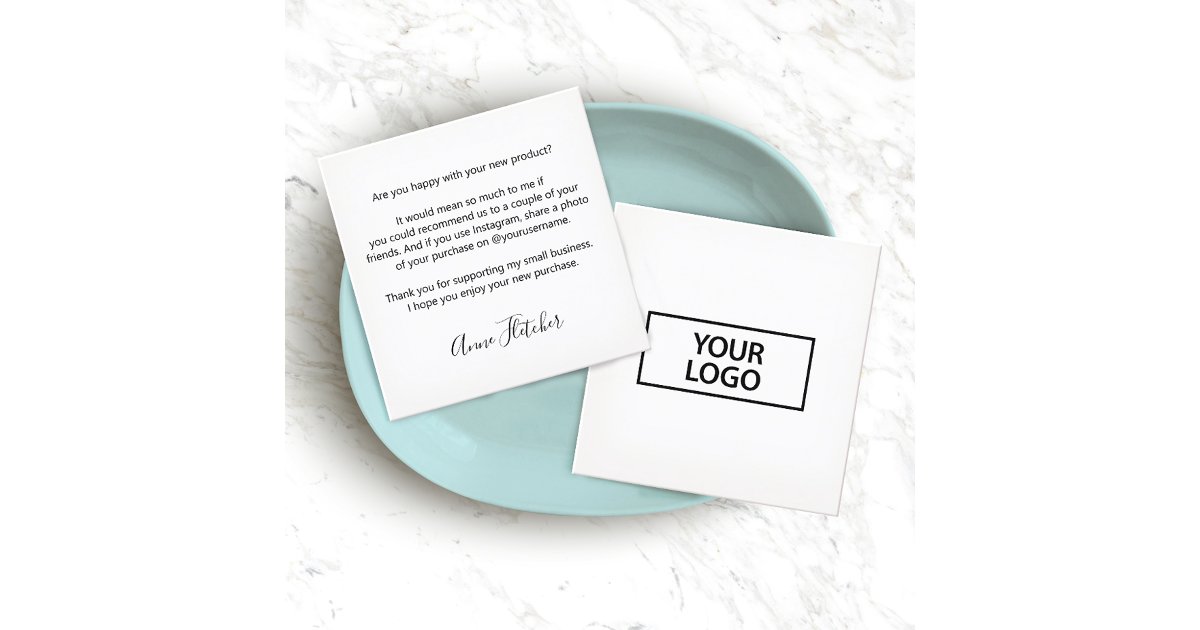 Customer Loyalty and Referral Logo Calling Card | Zazzle