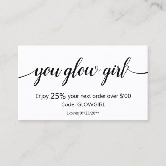 Customer Loyalty Discount Handwritten Calligraphy | Zazzle