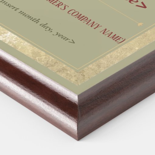 Customer of the Year Award Plaque | Zazzle