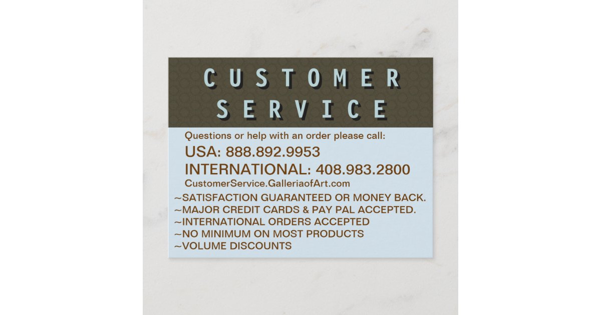 Customer Service Contact Information Postcard | Zazzle