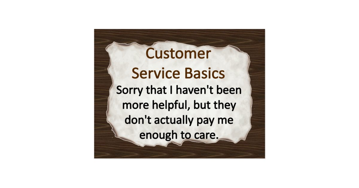 Customer Service Postcard | Zazzle.com