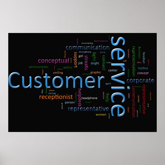 Customer Service Poster | Zazzle.com