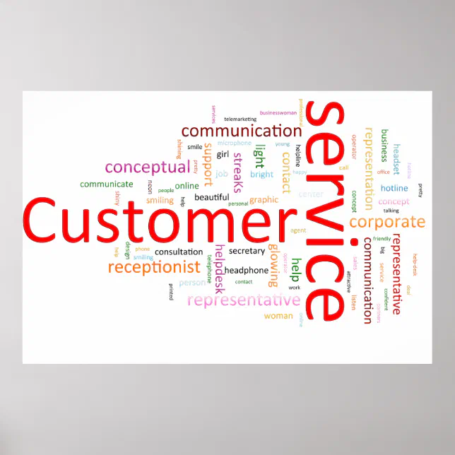 Customer Service Poster | Zazzle