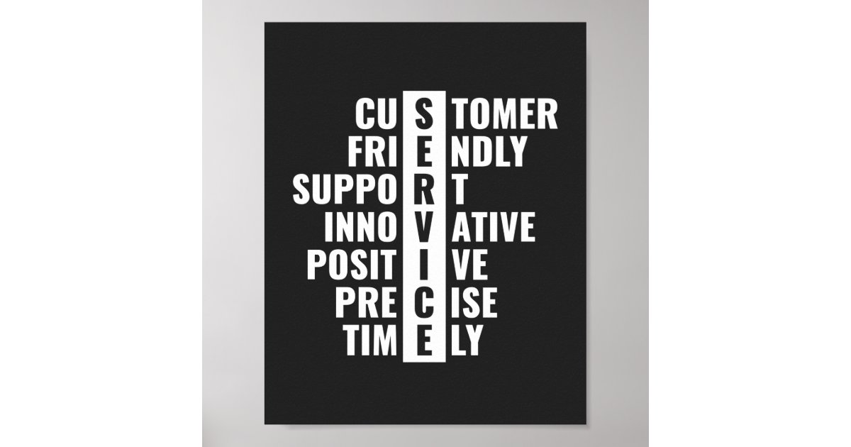 Customer Service Quote for Office and Home Poster | Zazzle