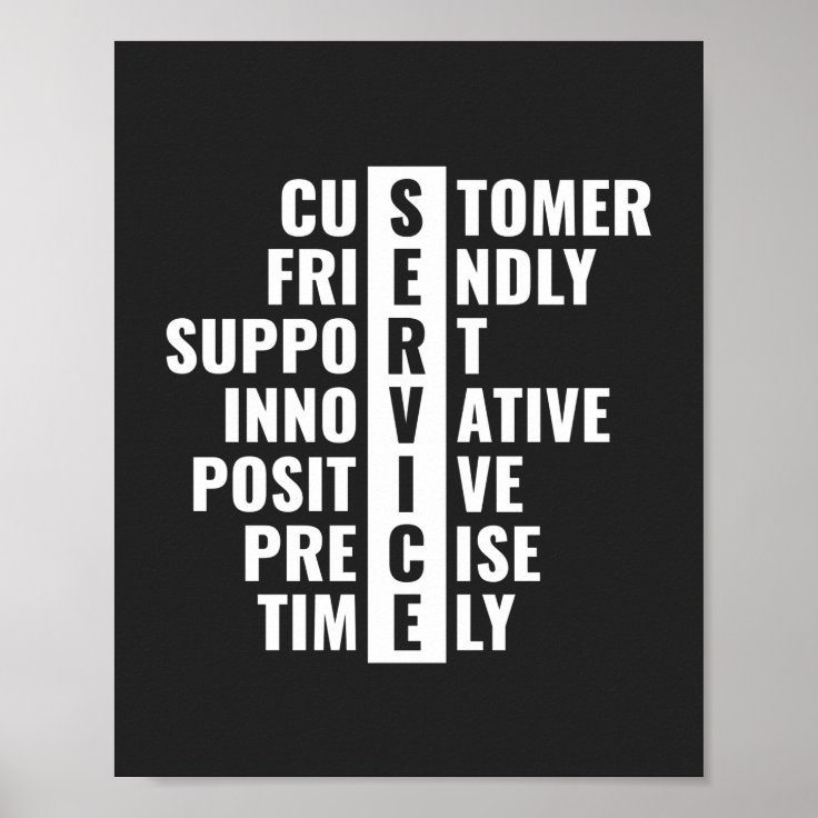 Customer Service Quote for Office and Home Poster | Zazzle