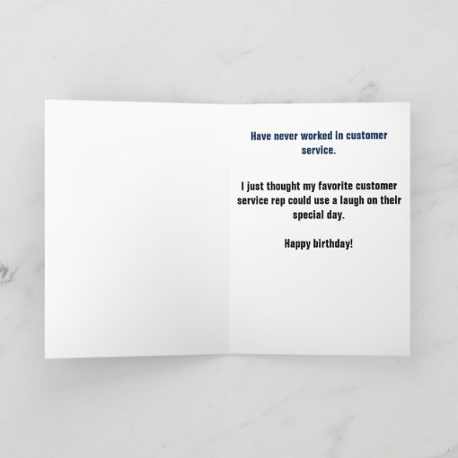 Customer Service Rep Funny Birthday Card | Zazzle