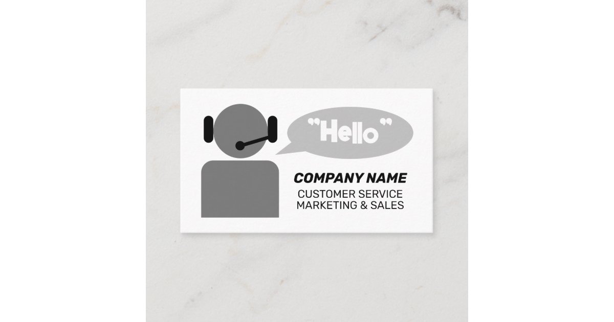 Customer service sales rep telemarketing business card | Zazzle