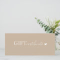 Customer specific Logo Business Gift Certificate | Zazzle