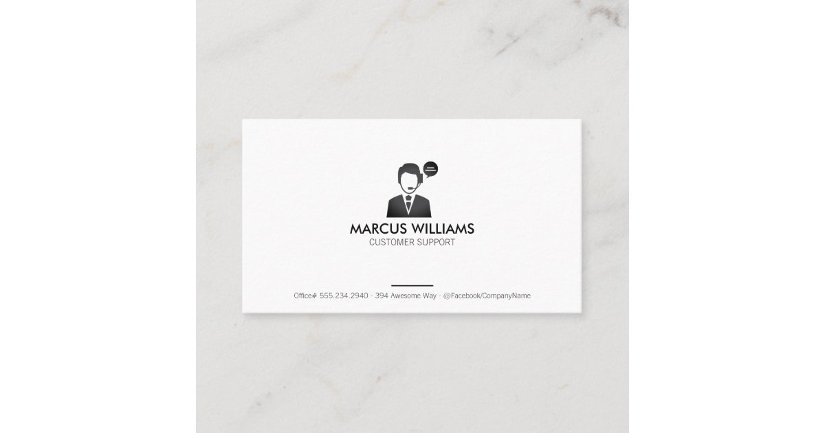 Customer Support Business Card | Zazzle