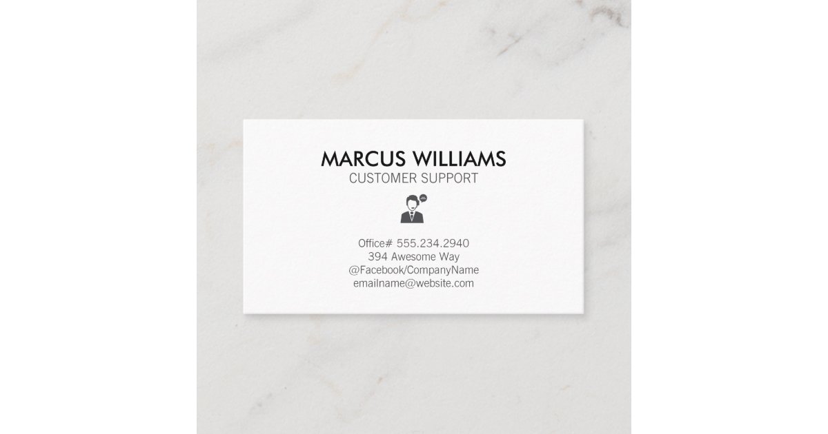 Customer Support Business Card | Zazzle