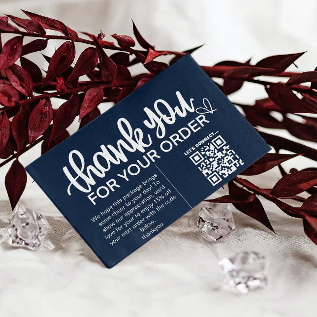 Customer Thank You Package Insert QR Code Coupon | Zazzle