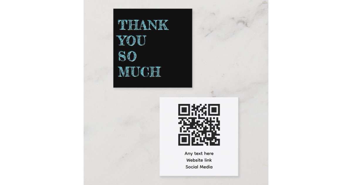 Customer Thank You QR code Business Cards | Zazzle