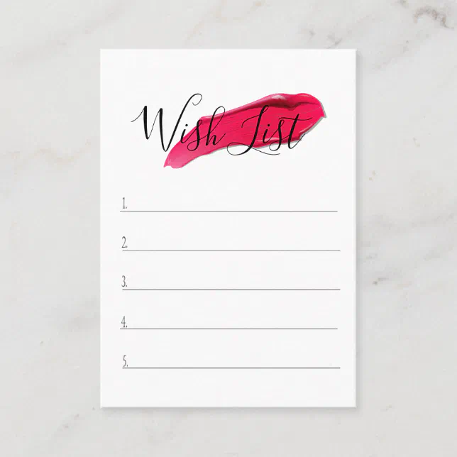 Customer Wish List - Lipsense Business Card | Zazzle