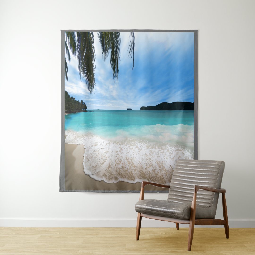 Customisable Beach Scene Background Backdrop | Zazzle