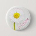 Customisable Daisy Flower Badge Button | Zazzle