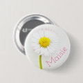 Customisable Daisy Flower Badge Button | Zazzle