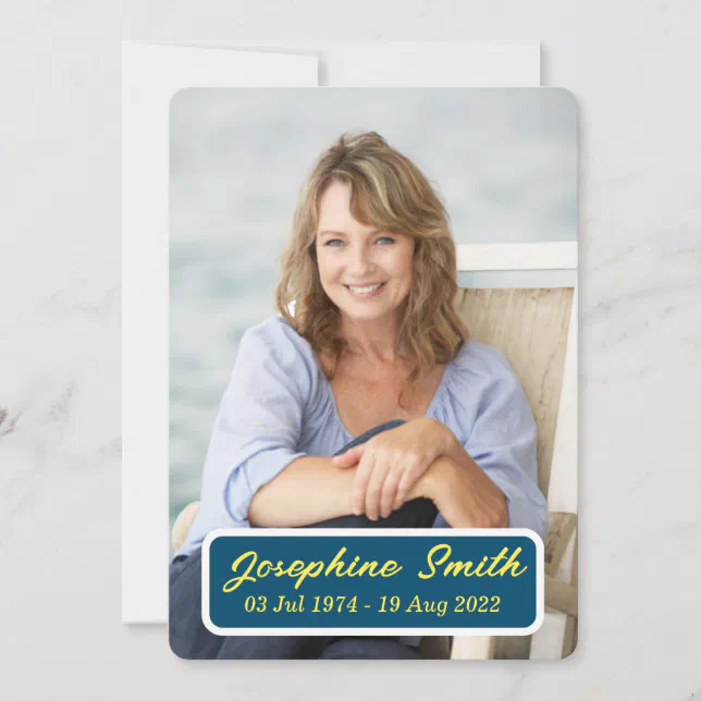 Customisable Funeral Ceremony Invitation Card | Zazzle