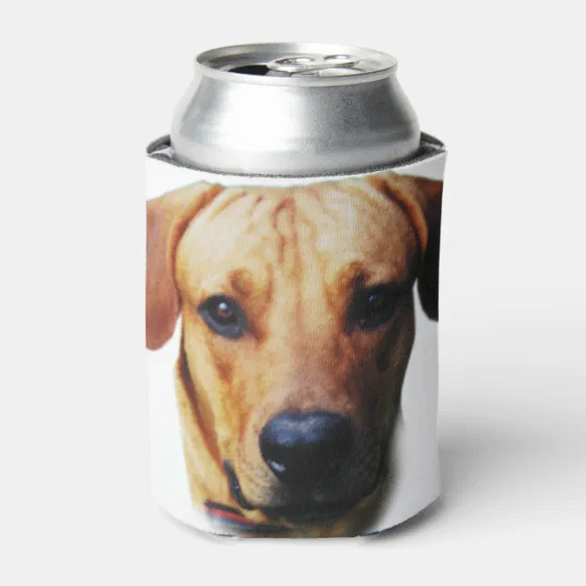Customisable Photo Dog Face Stubby Holder Can Cooler | Zazzle