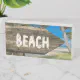 Customisable Rustic Beach Themed Wood Sign | Zazzle