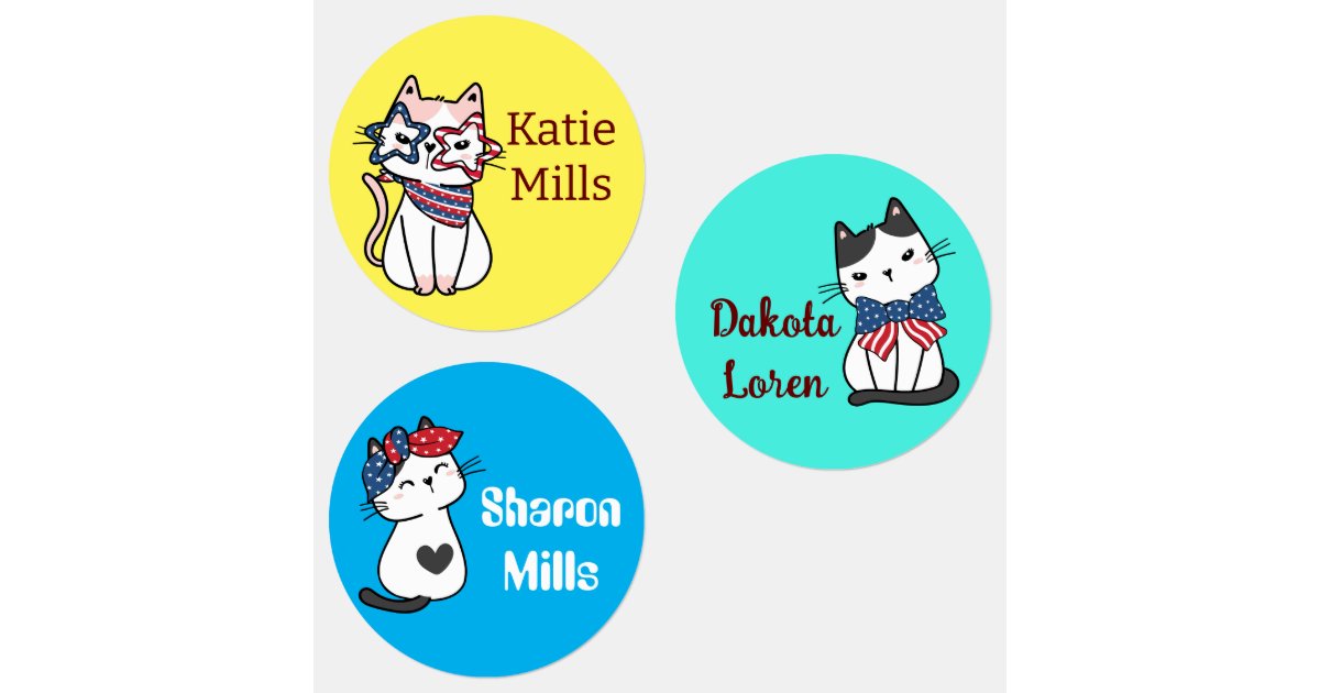 Customised cute kids name Labels | Zazzle