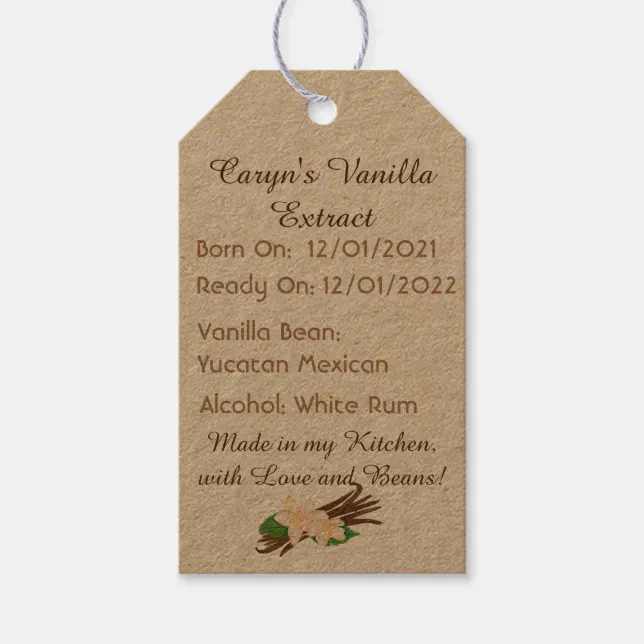 Customizabel Vanilla Extract Labels | Zazzle