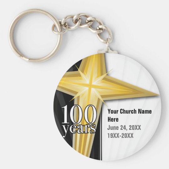 Customizable 100 Year Church Anniversary Keychain | Zazzle.com
