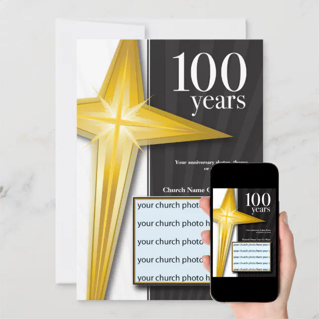 Customizable 100 Year Church Anniversary - Revised Invitation | Zazzle