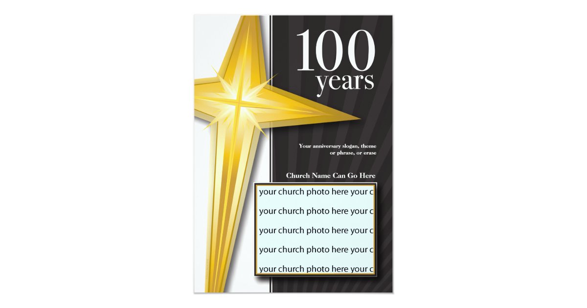 Customizable 100 Year Church Anniversary - Revised Invitation | Zazzle.com