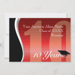 Customizable 10 Year Class Reunion Invitation | Zazzle